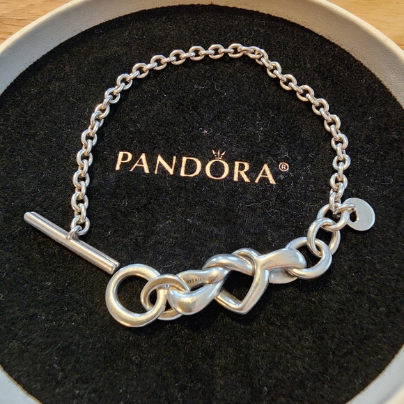 Pandora | Jewelry | Pandora Knotted Hearts T Bar Bracelet | Poshmark